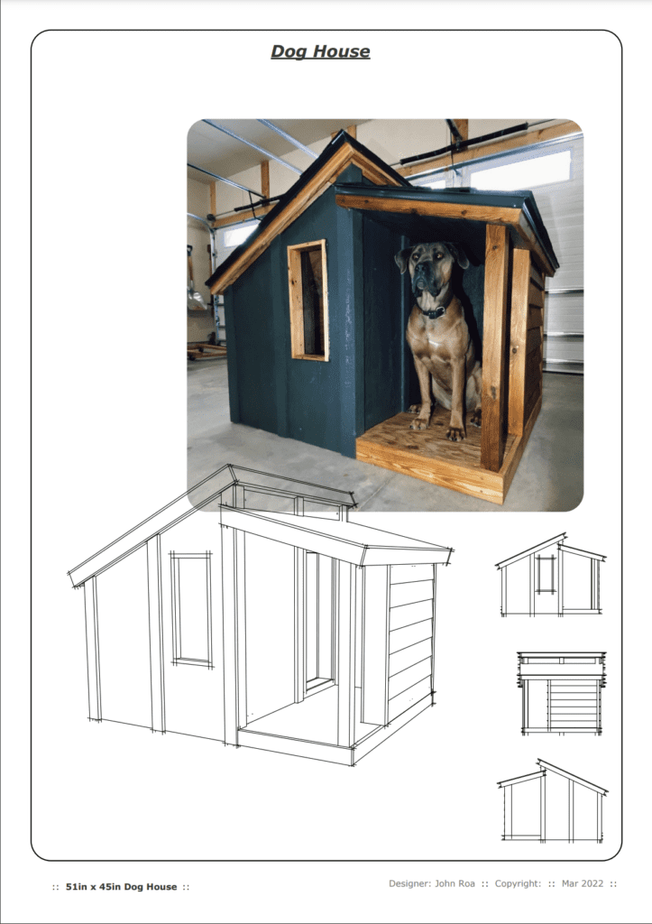 Modern Dog House Project Plans - Down Leah's Lane